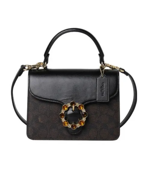 COACH Signature Canvas Courtney Top Handle Bag