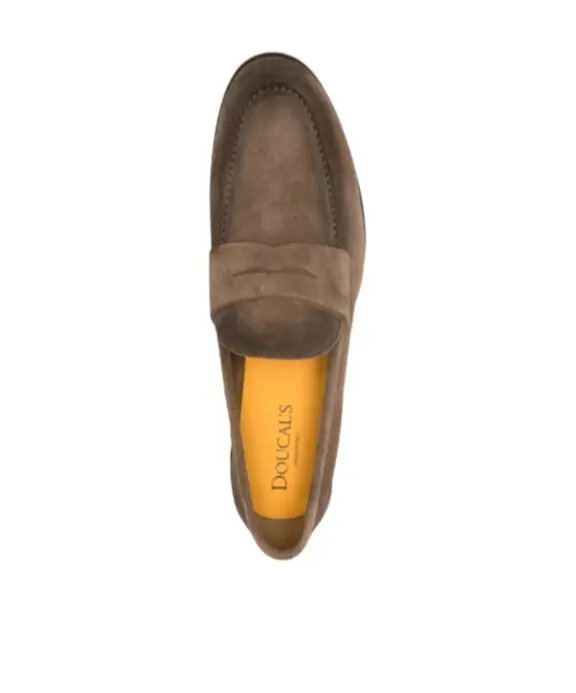 DOUCAL'S Round-toe Loafers - Brown