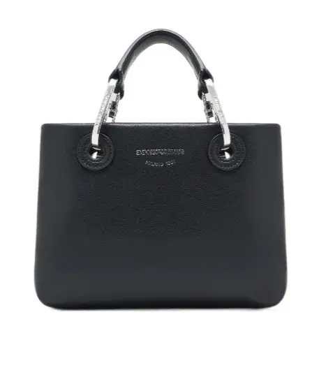 Emporio Armani Logo Lettering Top Handle Bag - Black