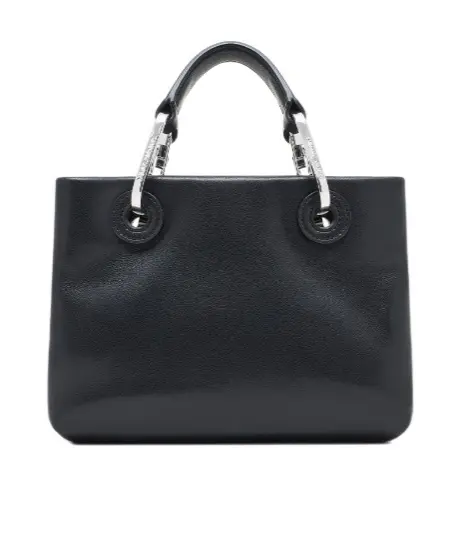 Emporio Armani Logo Lettering Top Handle Bag - Black