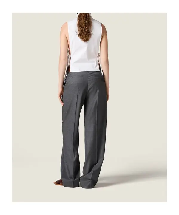 Miu Miu Sleeveless Side-tie Shirt - White