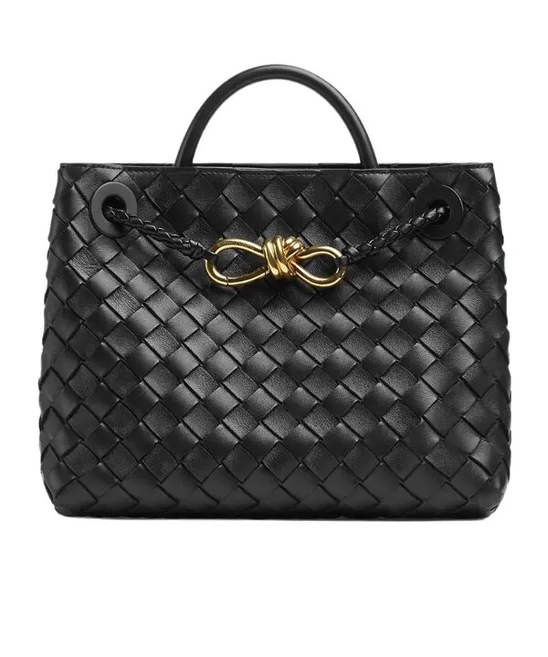 Bottega Veneta Andiamo Small Woven Leather Tote Bag