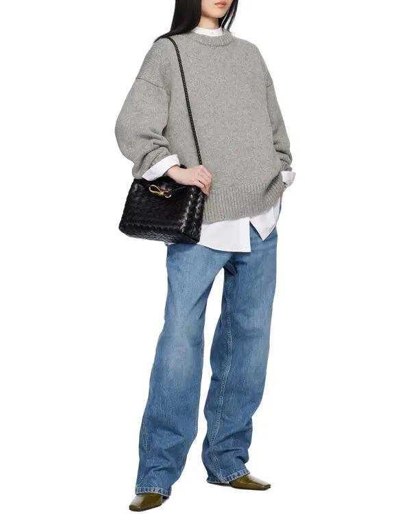 Bottega Veneta Andiamo Small Woven Leather Tote Bag