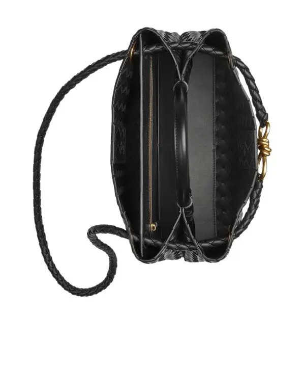 Bottega Veneta Andiamo Small Woven Leather Tote Bag