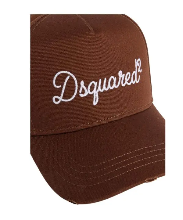Dsquared2 Logo Embroidered Baseball Cap - Brown
