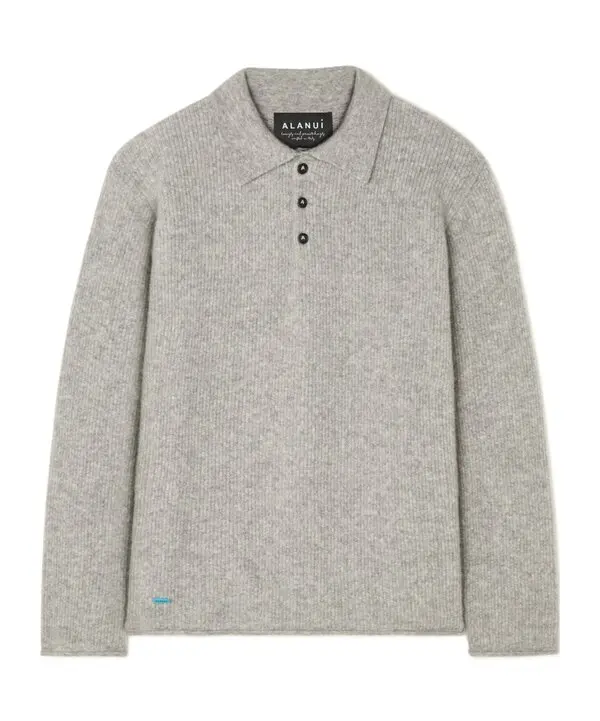 Alanui Cashmere Blend Polo Shirt - Gray