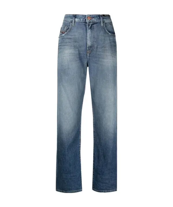 DIESEL® D-reggy Wide-leg Distressed Jeans