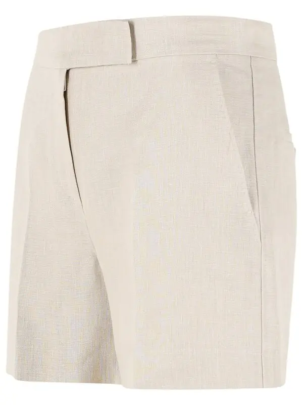Max Mara Tailored Pleat Shorts - Sand-colored