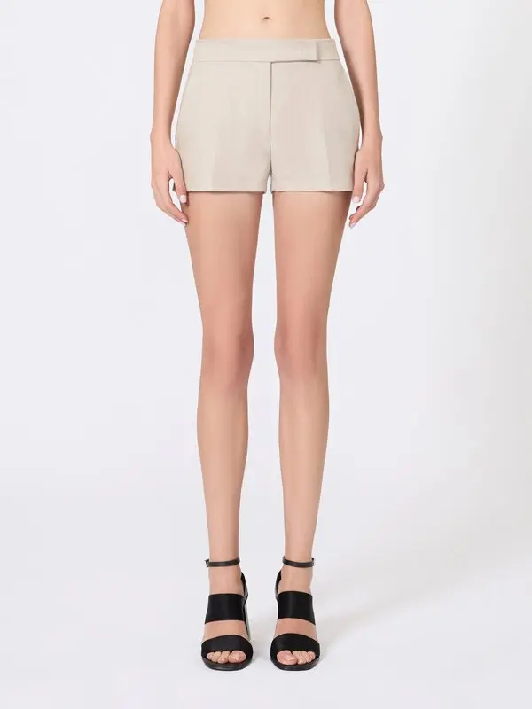 Max Mara Tailored Pleat Shorts - Sand-colored