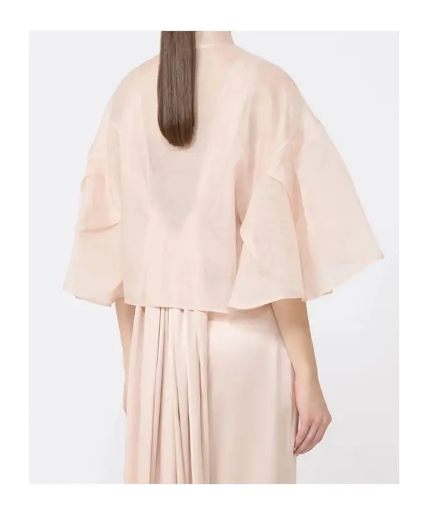 Max Mara Donna Flared Cape - Nude