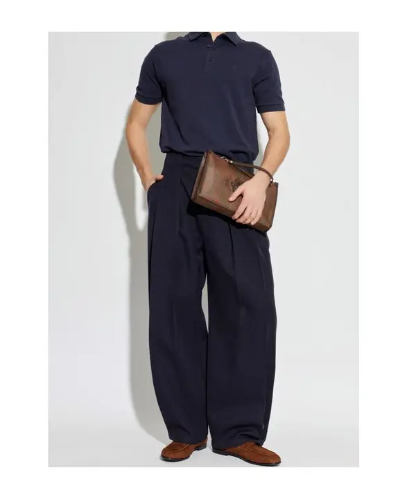 Etro Pegaso Embroidered Short-sleeved Polo Shirt - Black