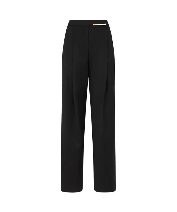 Elisabetta Franchi High-waist Wide-leg Pants - Black