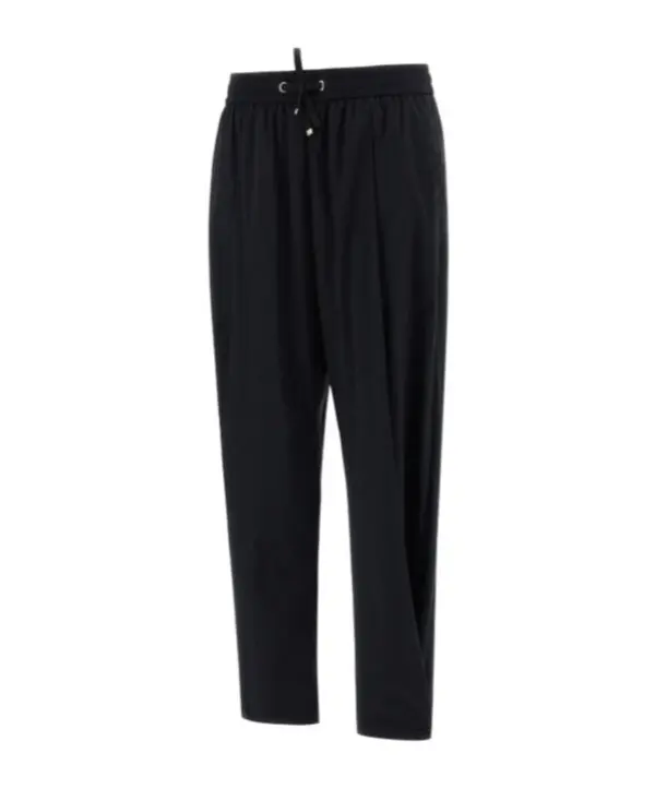 Herno Drawstring Straight-leg Pants - Black