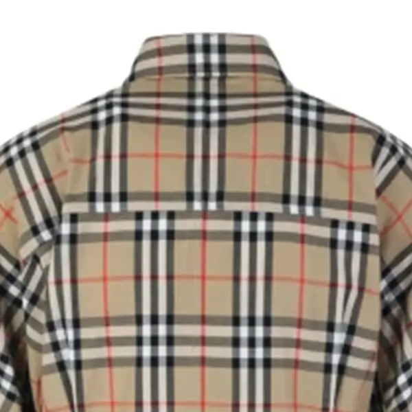 Burberry Long Sleeve Checked Shirt Dress