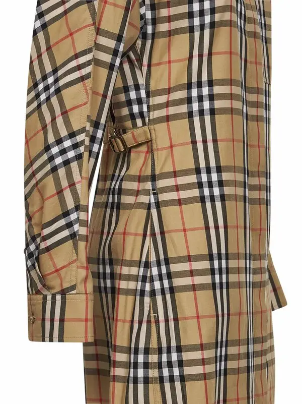 Burberry Long Sleeve Checked Shirt Dress