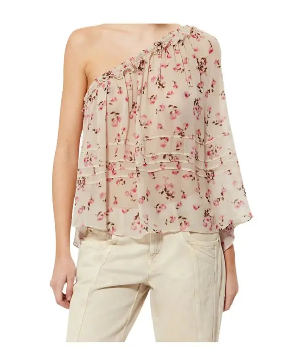 Isabel Marant Étoile Loeva One-shoulder Floral Blouse