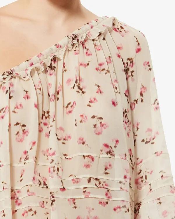 Isabel Marant Étoile Loeva One-shoulder Floral Blouse