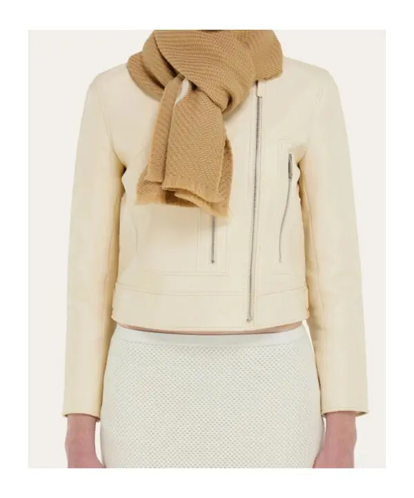 FERRAGAMO Jacquard Scarf - Camel