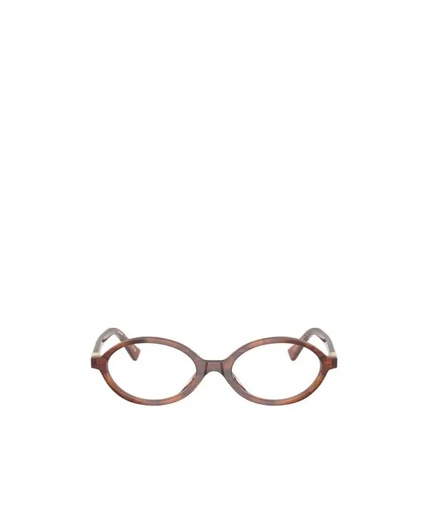 Miu Miu Oval Frame Full Rim Glasses - Gray