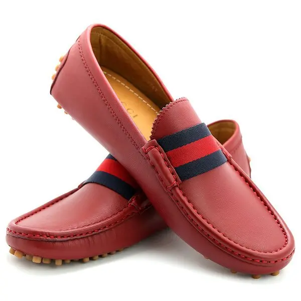 Gucci Stripe Detailed Slip-on Driving Loafers