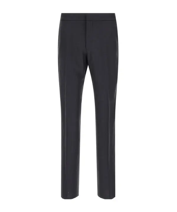 Zegna Oasi Lino Straight Leg Trousers - Black