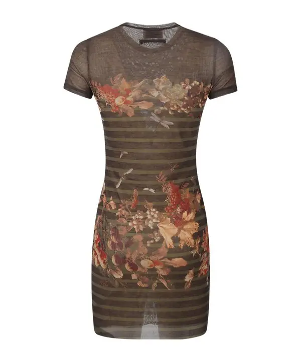 JEAN PAUL GAULTIER Short Sleeve Printed Dress