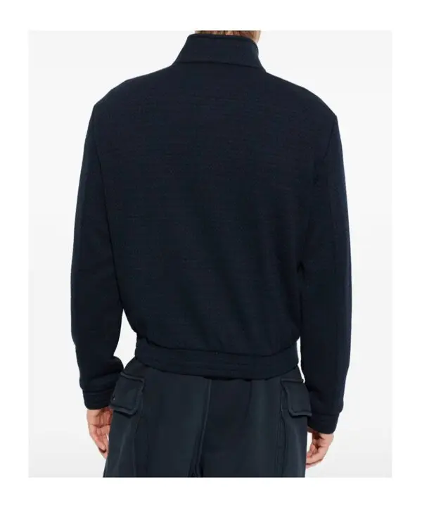 Emporio Armani Zip-up High Neck Sweatshirt - Black