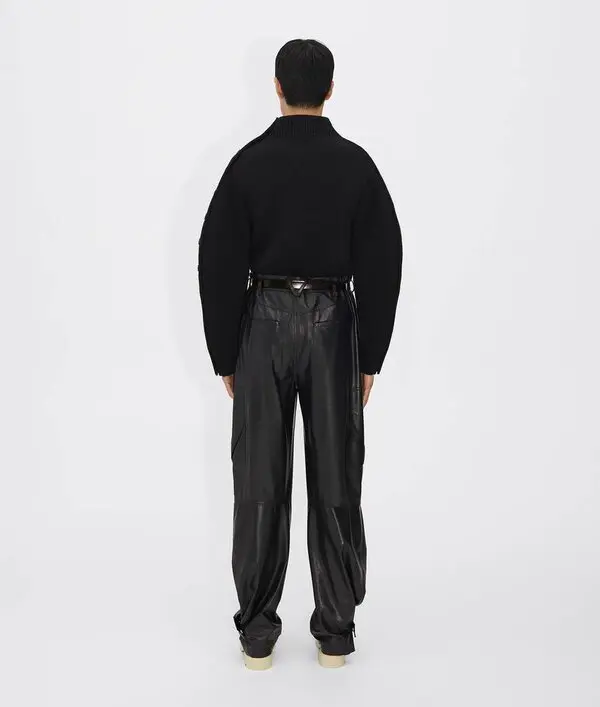Bottega Veneta Mock Neck Ribbed Jumper