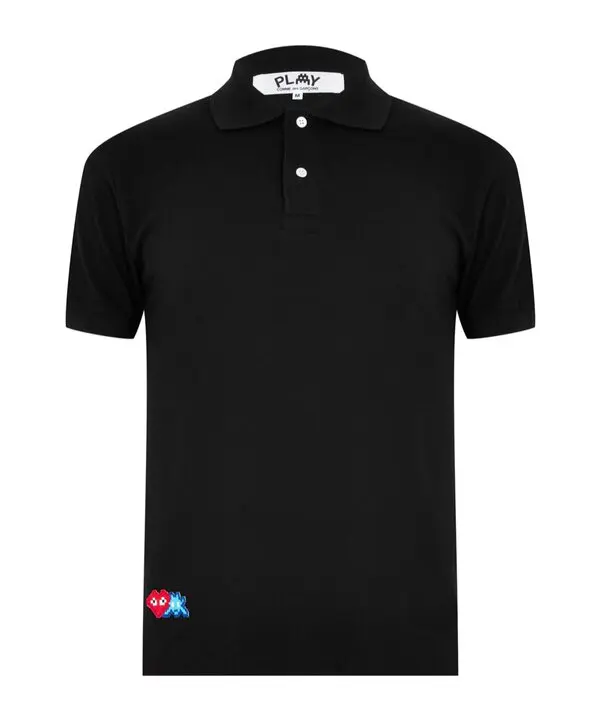 Play Comme Des Garcon Short-sleeved Polo Shirt - Black