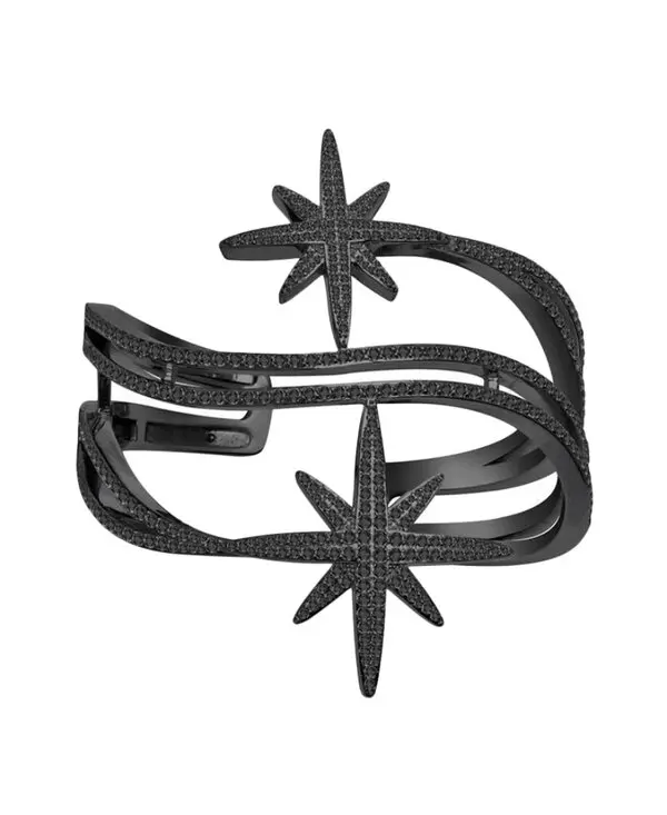 APM MONACO Doublemétéorites Open Bracelet - Black