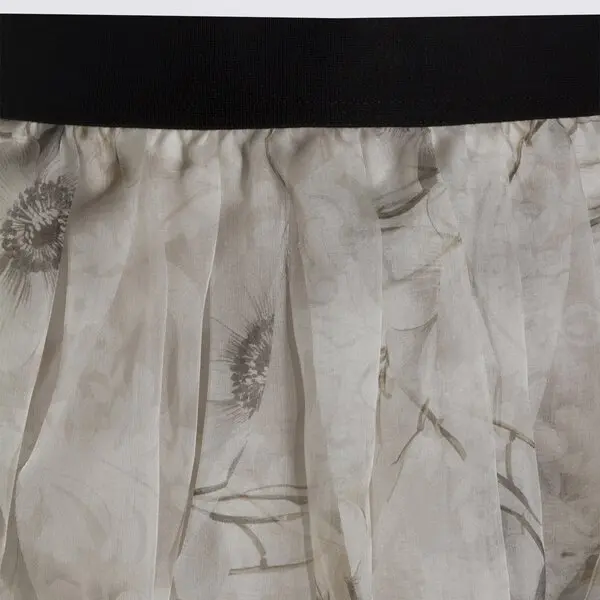 Max Mara Printed Mini Skirt - Pearl Grey