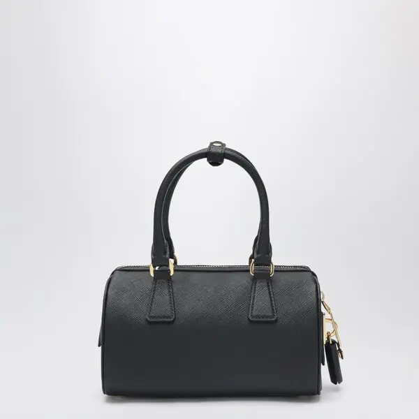 Prada Triangle-patch Zipped Tote Bag - Black