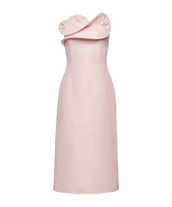 Magda Butrym Draped Strapless Midi Dress - Pink