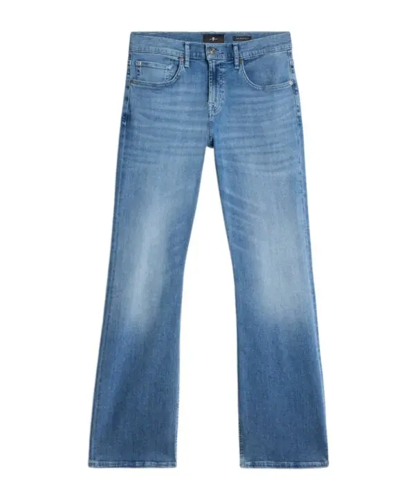 7 For All Mankind Bootcut Stretch Jeans In Medium Wash - Blue
