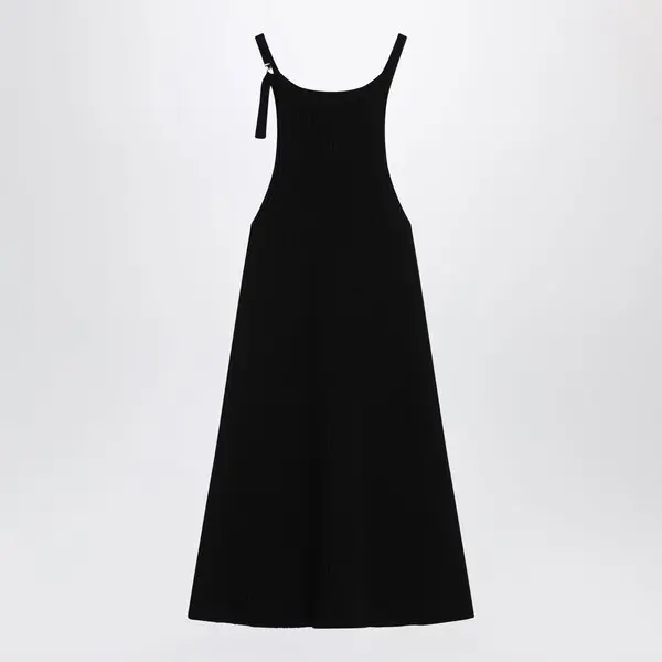 COURREGES Sleeveless Ribbed Dress With Adjustable Straps