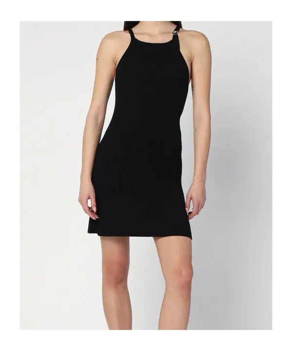 COURREGES Sleeveless Ribbed Dress With Adjustable Straps