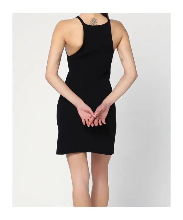COURREGES Sleeveless Ribbed Dress With Adjustable Straps
