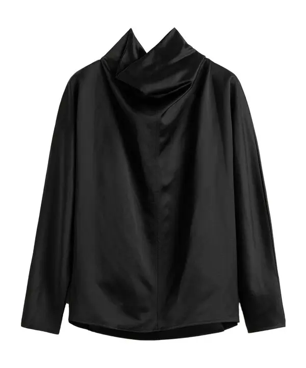 TOTEME High Neck Draped Top