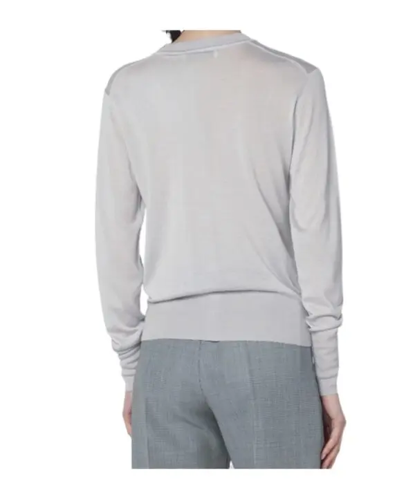 VIVIENNE WESTWOOD Logo Embroidered Knitted Cardigan - Gray