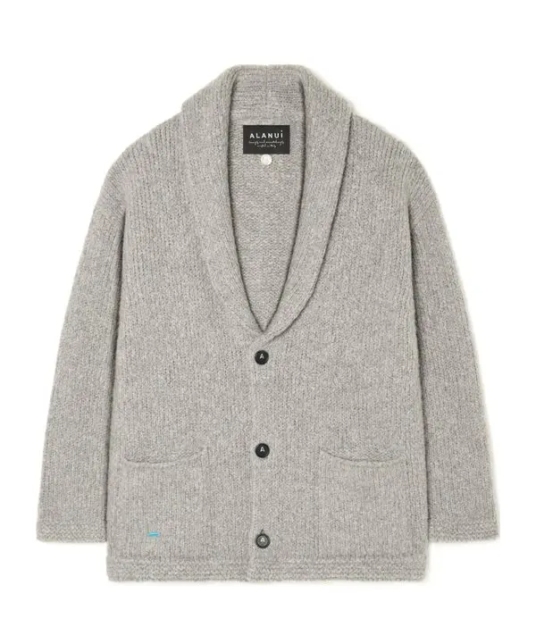 Alanui Shawl-collar Button Cardigan - Gray