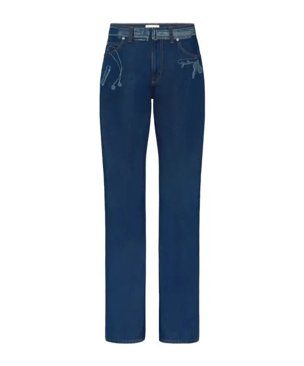 JEAN PAUL GAULTIER Printed Denim Jeans