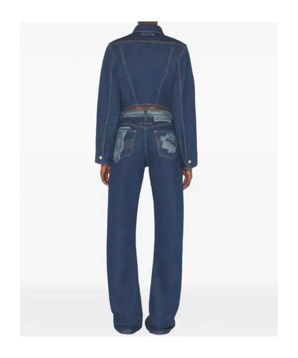 JEAN PAUL GAULTIER Printed Denim Jeans