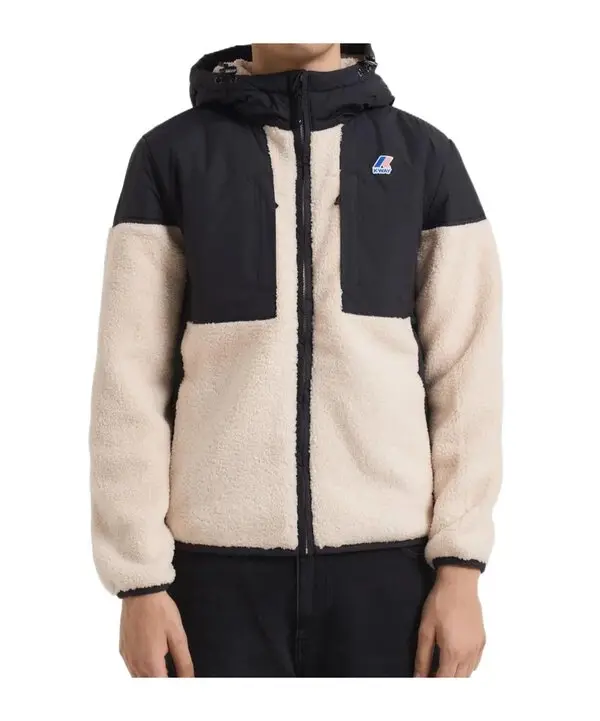 K-WAY Full Zip Fleece Hoodie - Nude