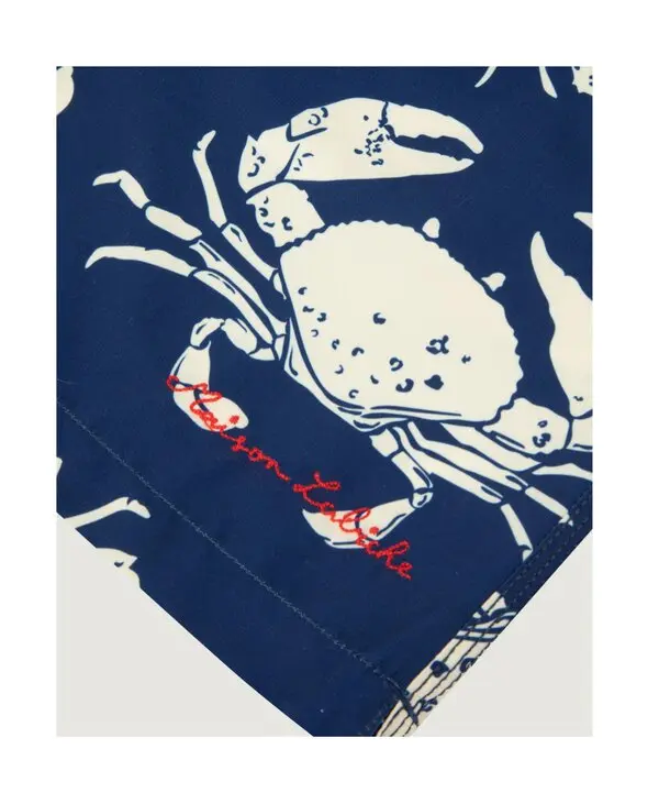 Maison Labiche Printed Swim Shorts With Crab Motif