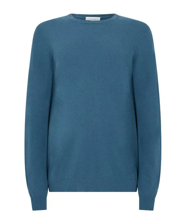 ROBERTO COLLINA Crew Neck Knitted Sweater - Dark Blue Tone