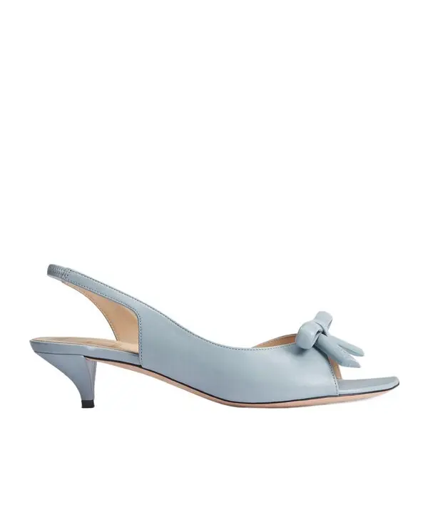 Dior Slingback Sandal With Bow Detailing - Gray