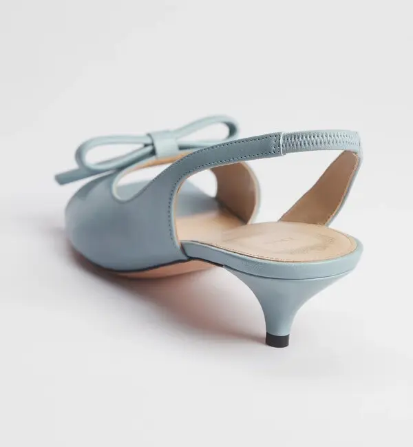 Dior Slingback Heeled Sandals With Bow Detailing