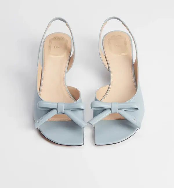 Dior Slingback Heeled Sandals With Bow Detailing