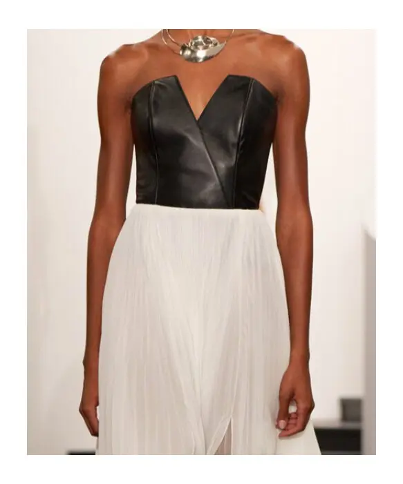 Ralph Lauren Harling Lambskin Bustier Top