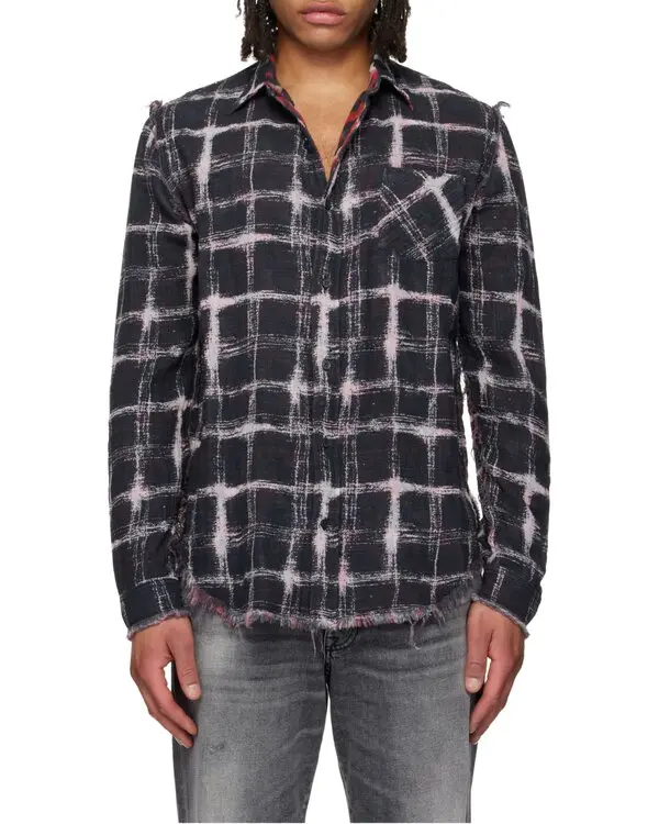 R13 Plaid Long-sleeve Shirt